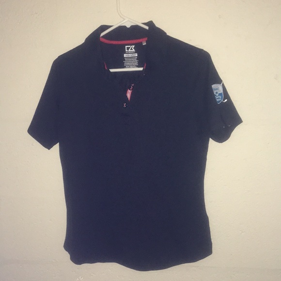 Cutter & Buck | Tops | Womens Cutter Buck Golf Polo Shirt Black M ...